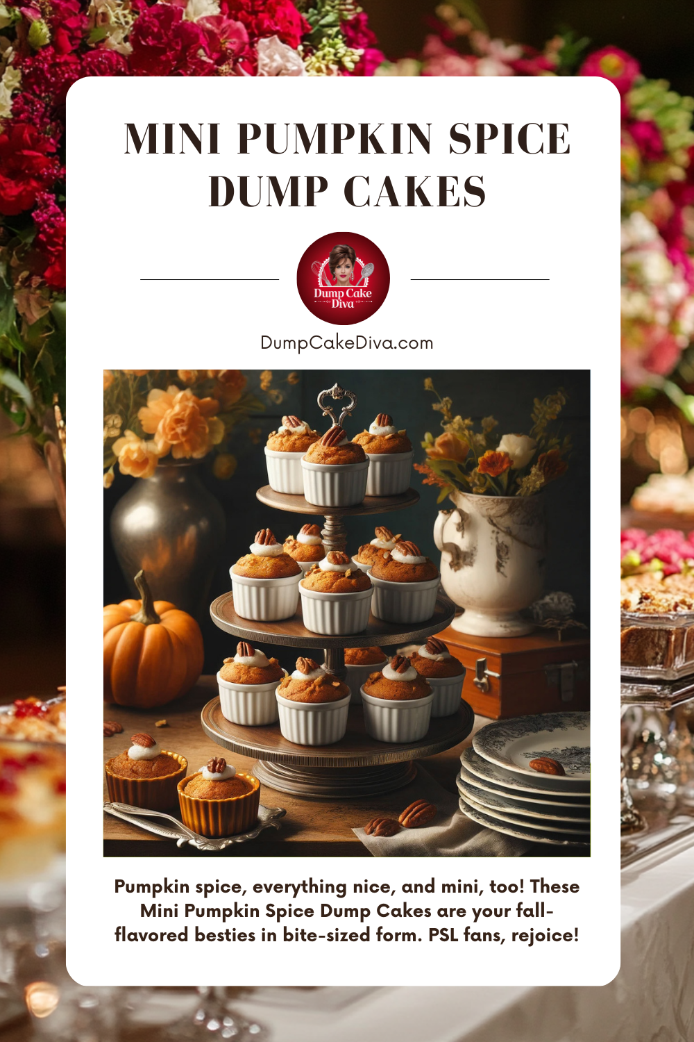 Mini Pumpkin Spice Dump Cakes - Dump Cake Diva