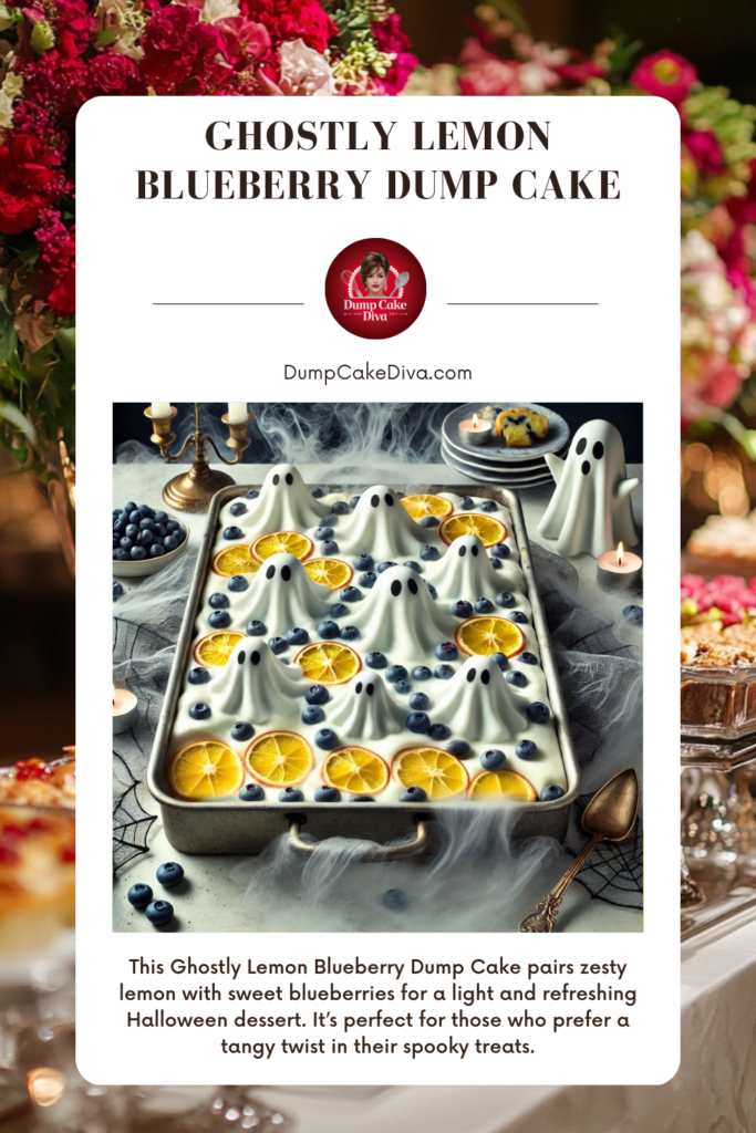 Ghostly Lemon Blueberry Dump Cake - Dump Cake Diva