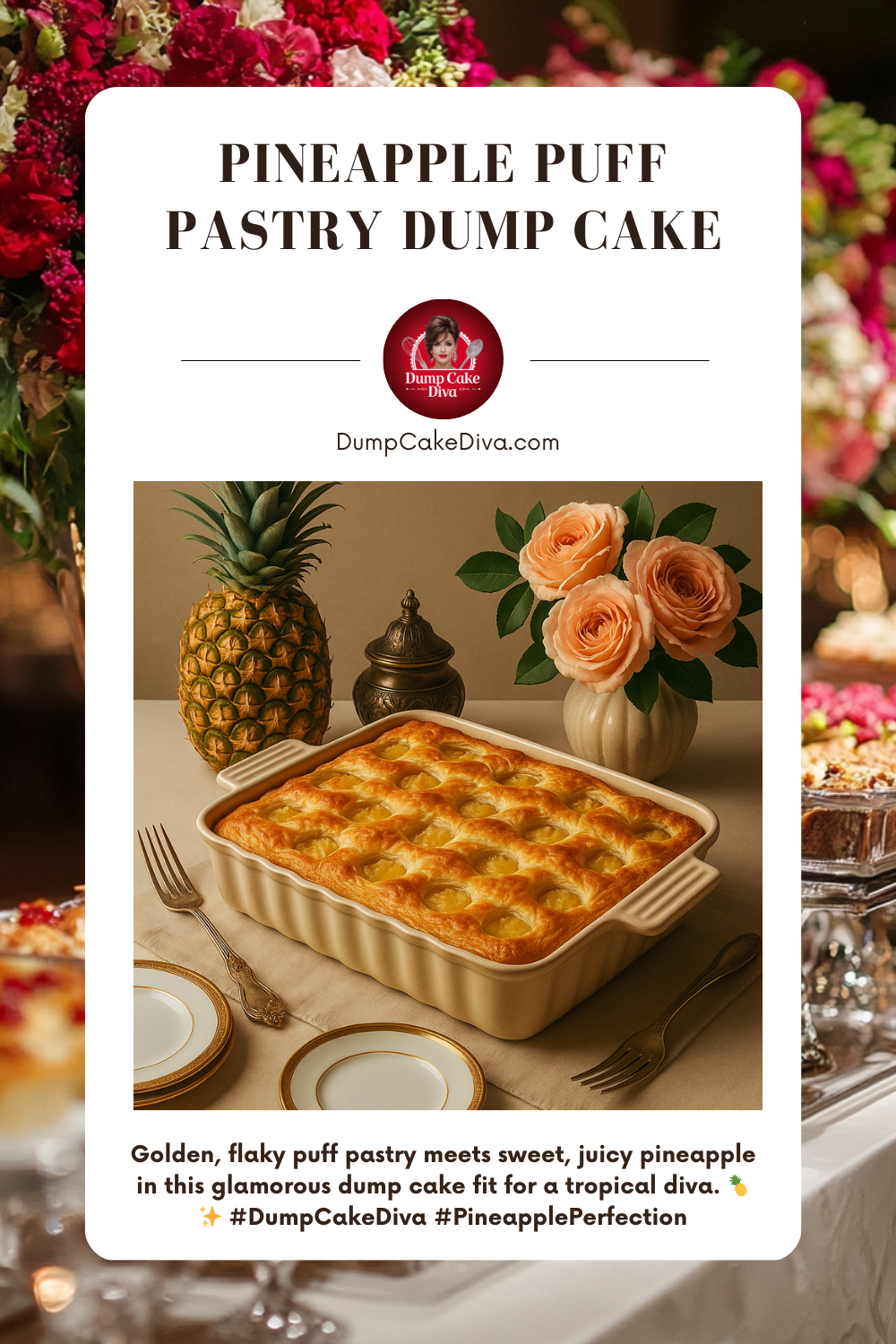 Pineapple Puff Pastry Dump Cake - Dump Cake Diva